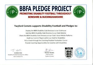 Disability Pledge – Twyford Comets